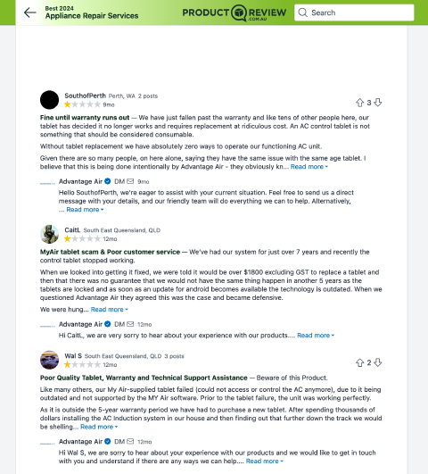 Air Con: $1697 for an on/off switch